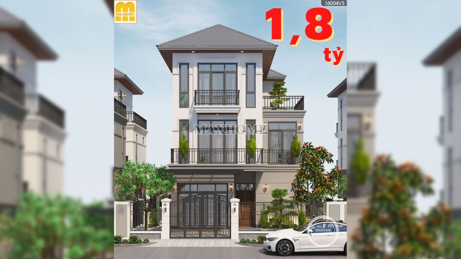 Mẫu nhà phố 3 tầng Hoành Tráng do Maxhome thi công tại Nhà Bè