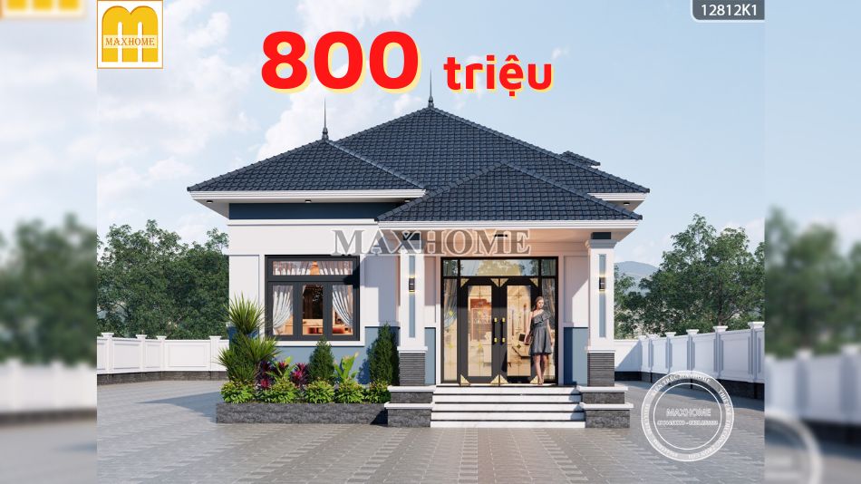 800tr trọn gói mẫu nhà cấp 4 đẹp được thiết kế ở Bình Dương | MH01523
