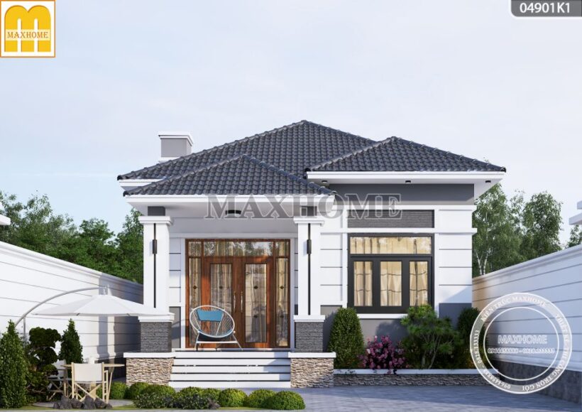 Mẫu nhà vườn mái Nhật 1 tầng RẺ, ĐẸP, TIỆN NGHI do Maxhome thiết kế